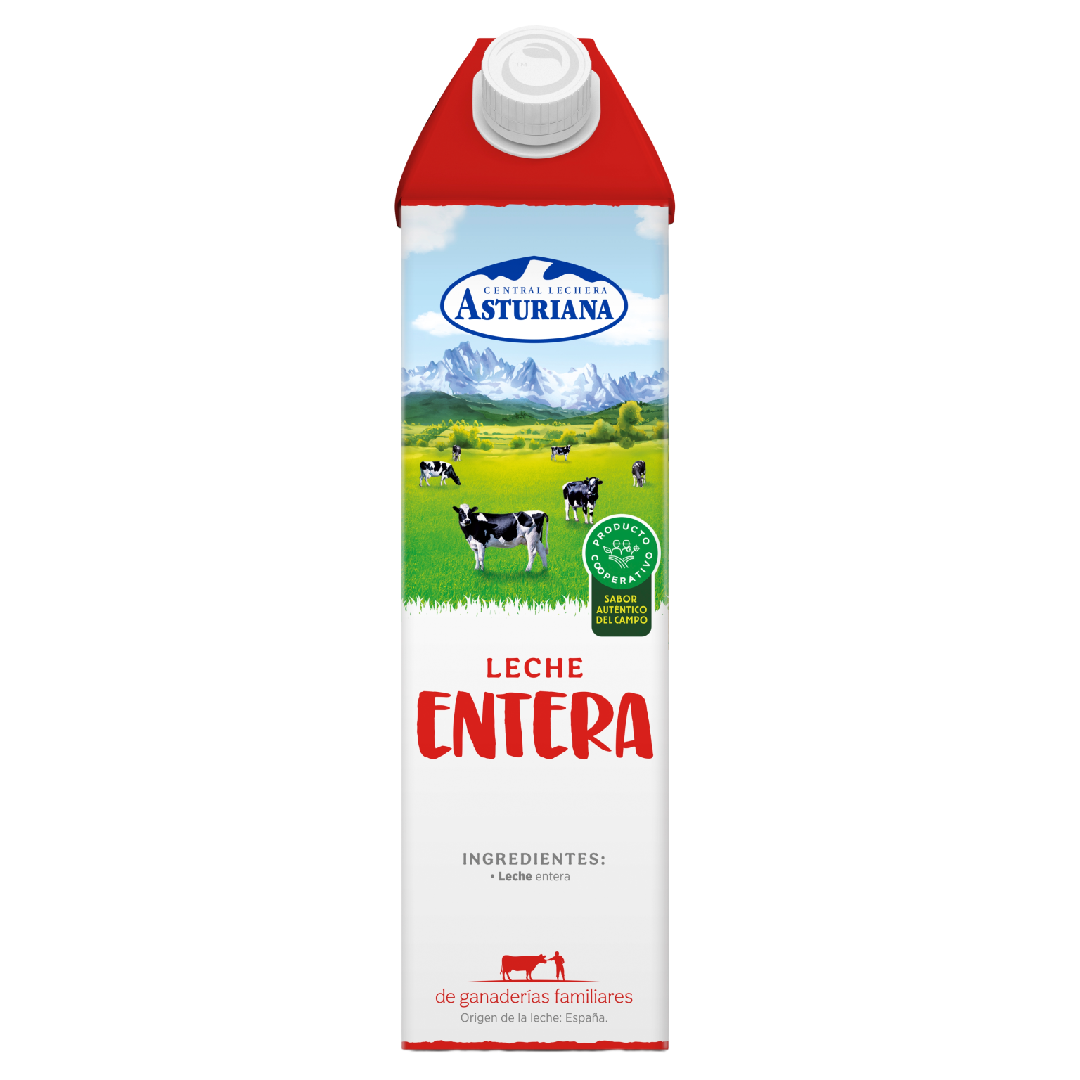 Leche Entera Tradicional 0,5L en Brik | Central Lechera Asturiana